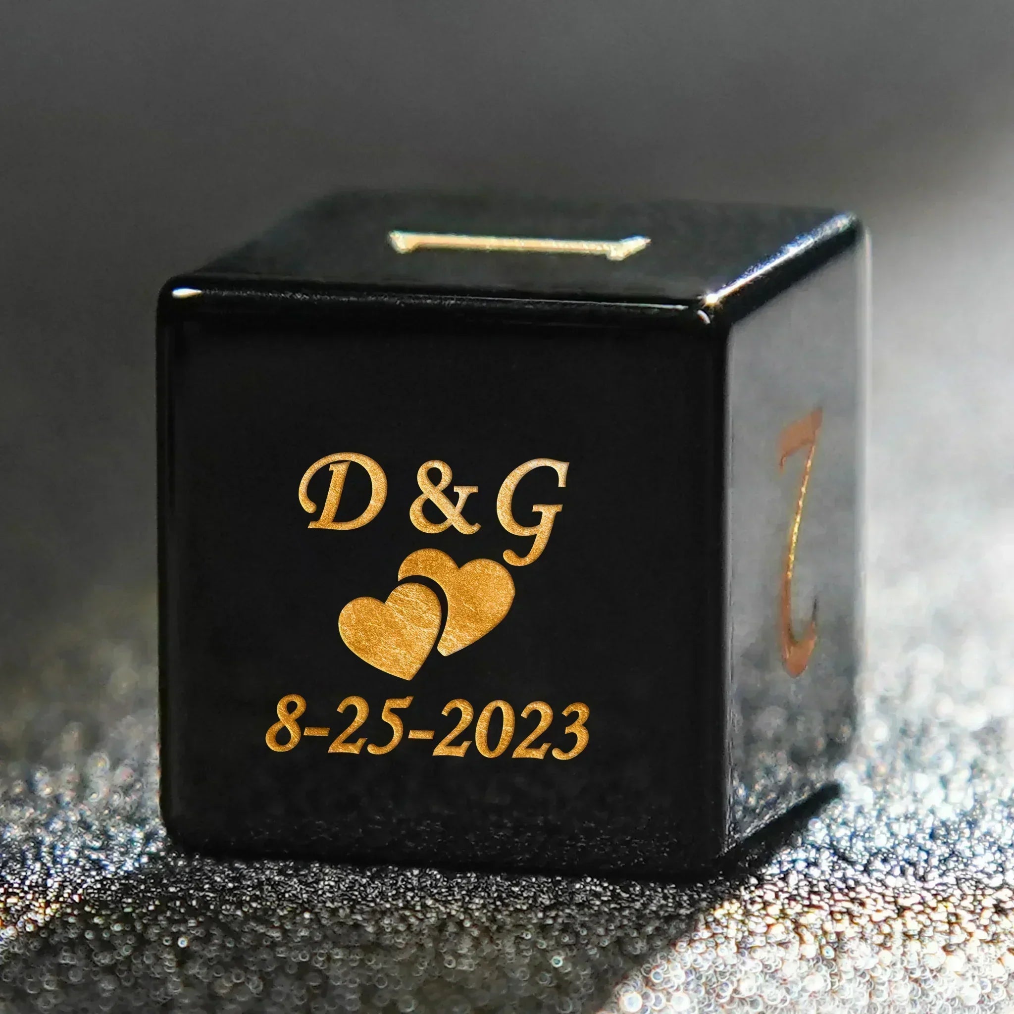 Custom-made wedding gemstone dice anniversary gift | Bear dice