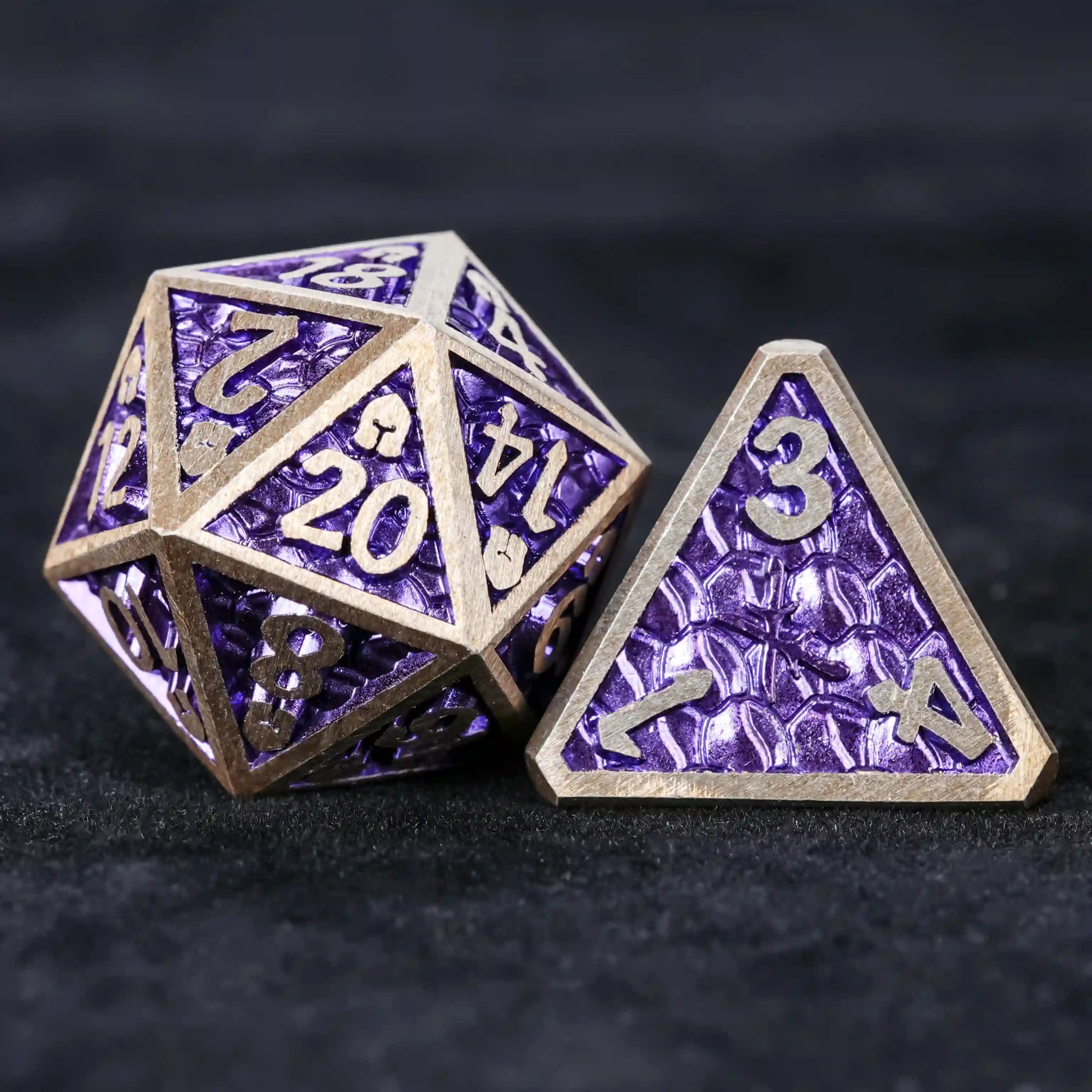 DND Dragon Scale Series Metal Dice Premium RPG Dice Set | BearDice