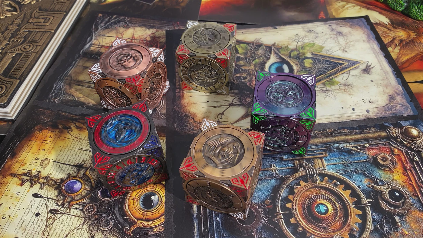 7-in-1 Metal 6-Sided Roulette Dice DND Dice Spinner | Bear Dice