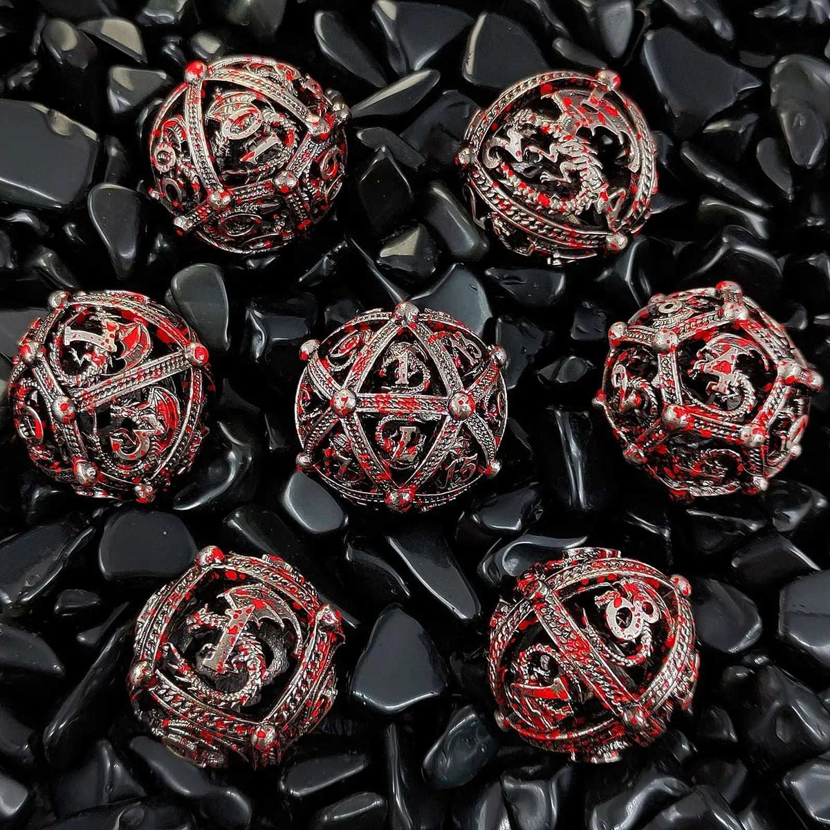 Metal Dice: Unique Metal DND Dice Set | Bear dice